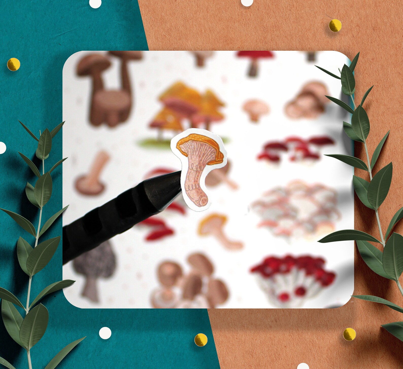 Mushrooms Sticker Sheet, Planner Stickers, Journal Stickers ...