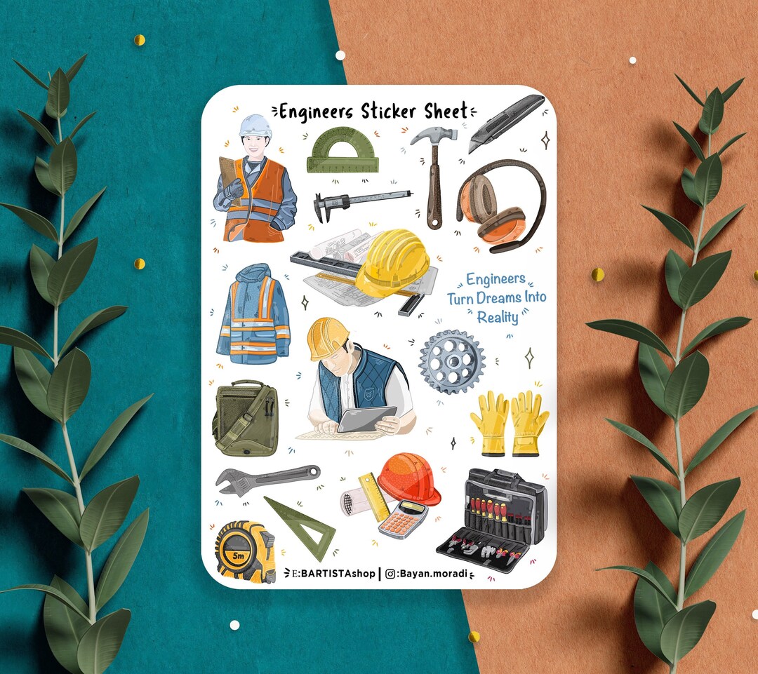 Engineers Stickers, Planner Stickers, Journal Stickers, Jobs Stickers ...