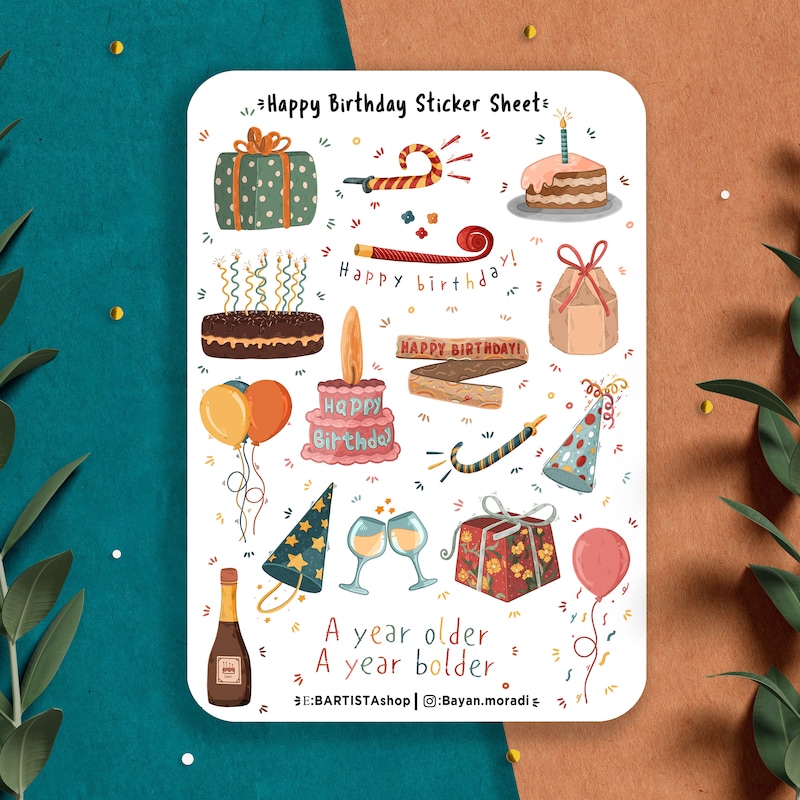 Happy Birthday Sticker - Etsy