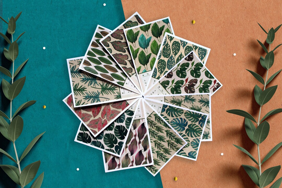 2025 Botanical Calendar Stickers, 2025 Calendar, Mini Calendar Stickers ...