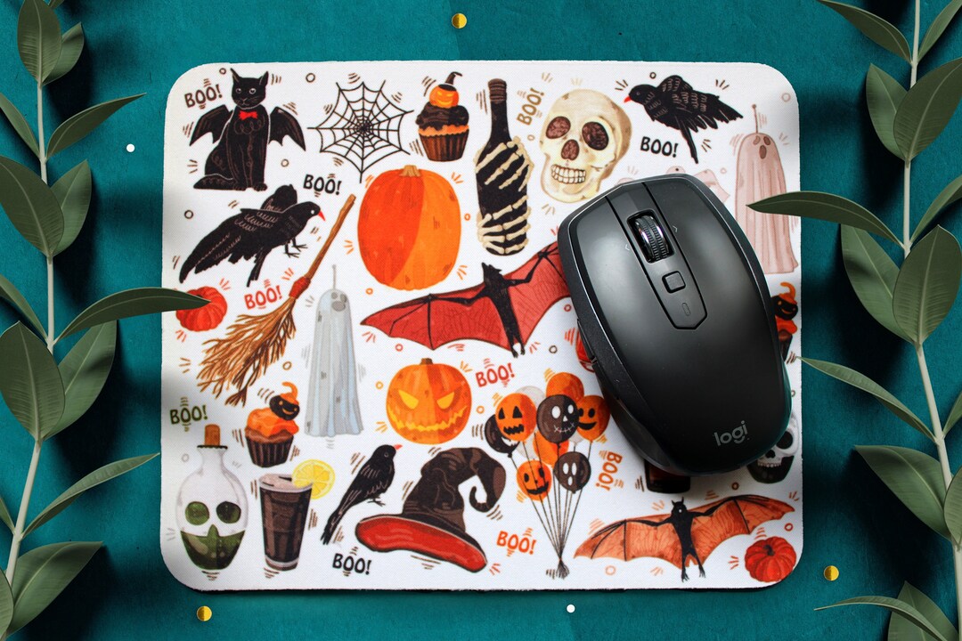 Boo Mouse Pad, Halloween Mouse Pad, Cute Halloween Mouse Mat, Cute ...