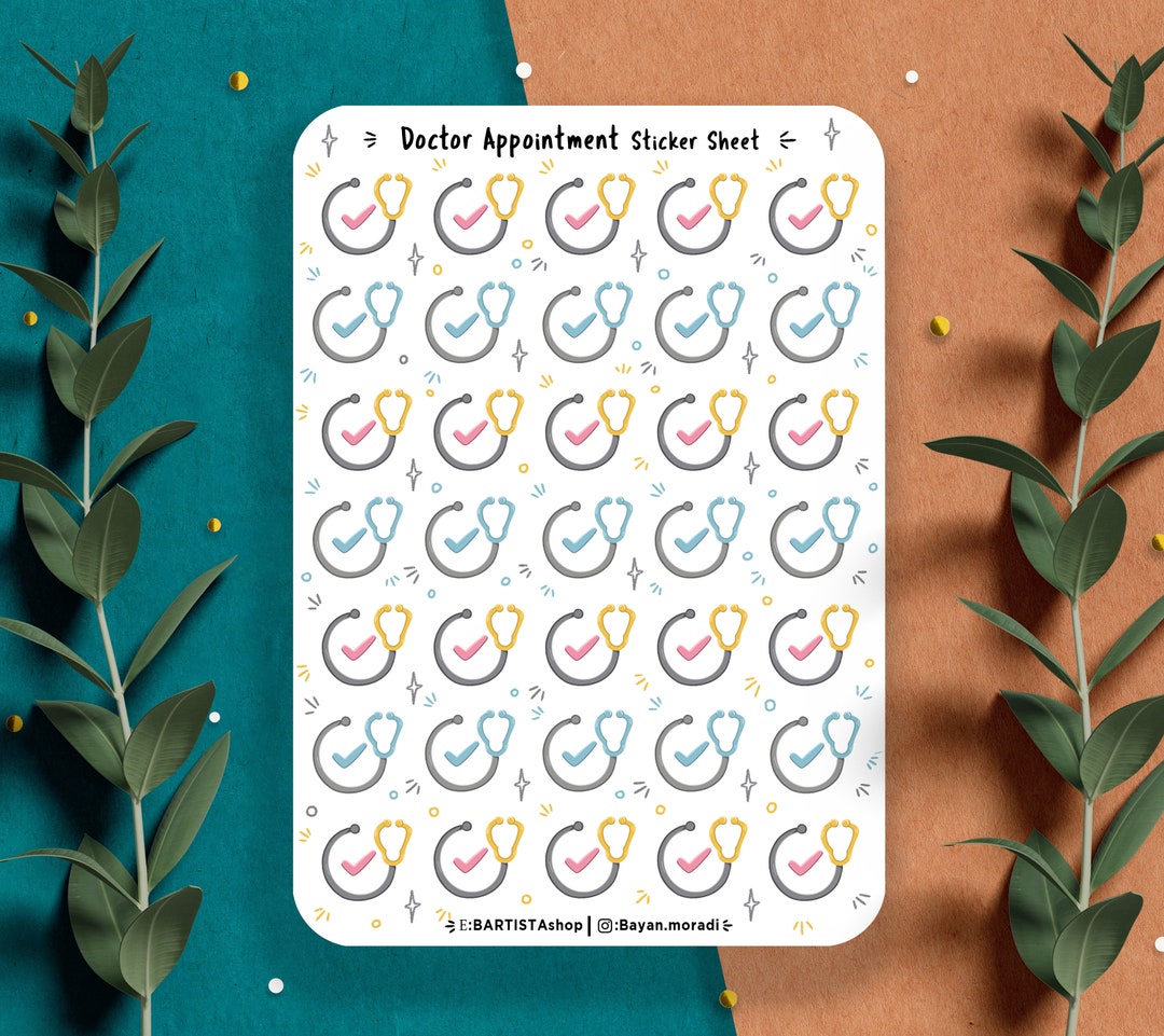 35 Doctor Appointment Stickers, Planner Stickers, Journal Stickers ...