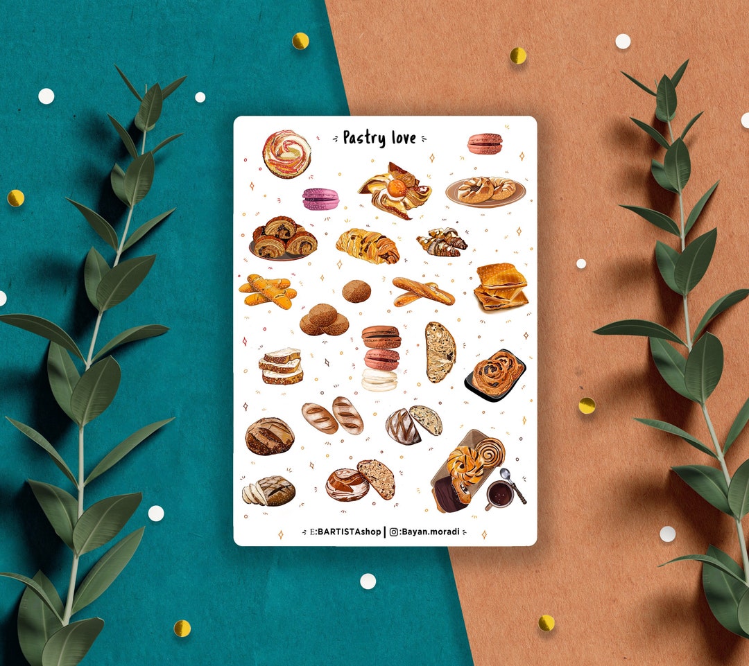 24 Pastry Love Stickers, Planner Stickers, Baking Journal Stickers ...