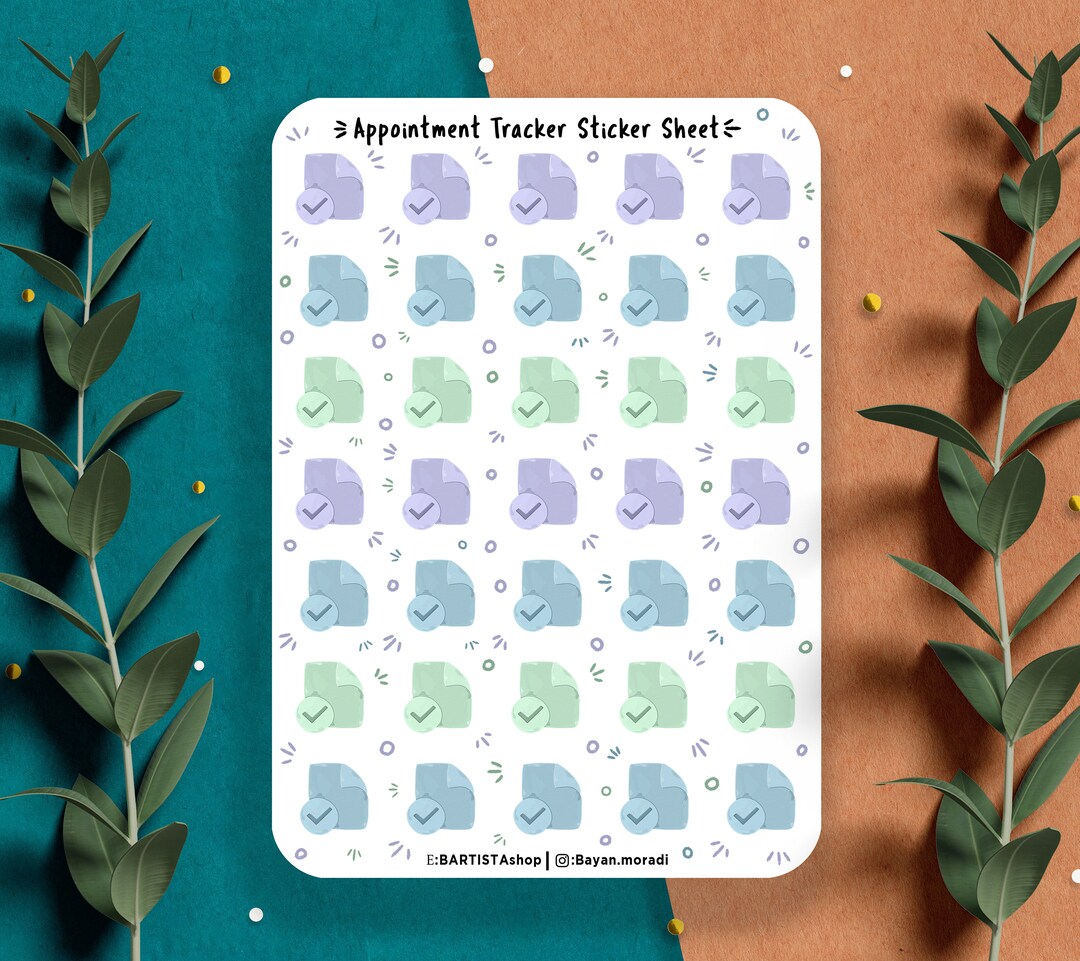 Appointment Tracker Stickers, Planner Stickers, Journal Sticker ...