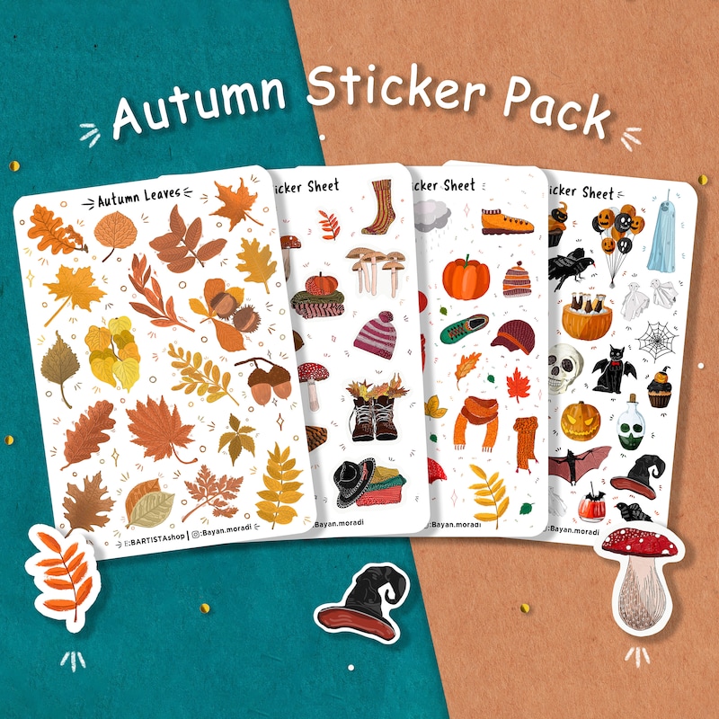 Autumn Stickers - Etsy