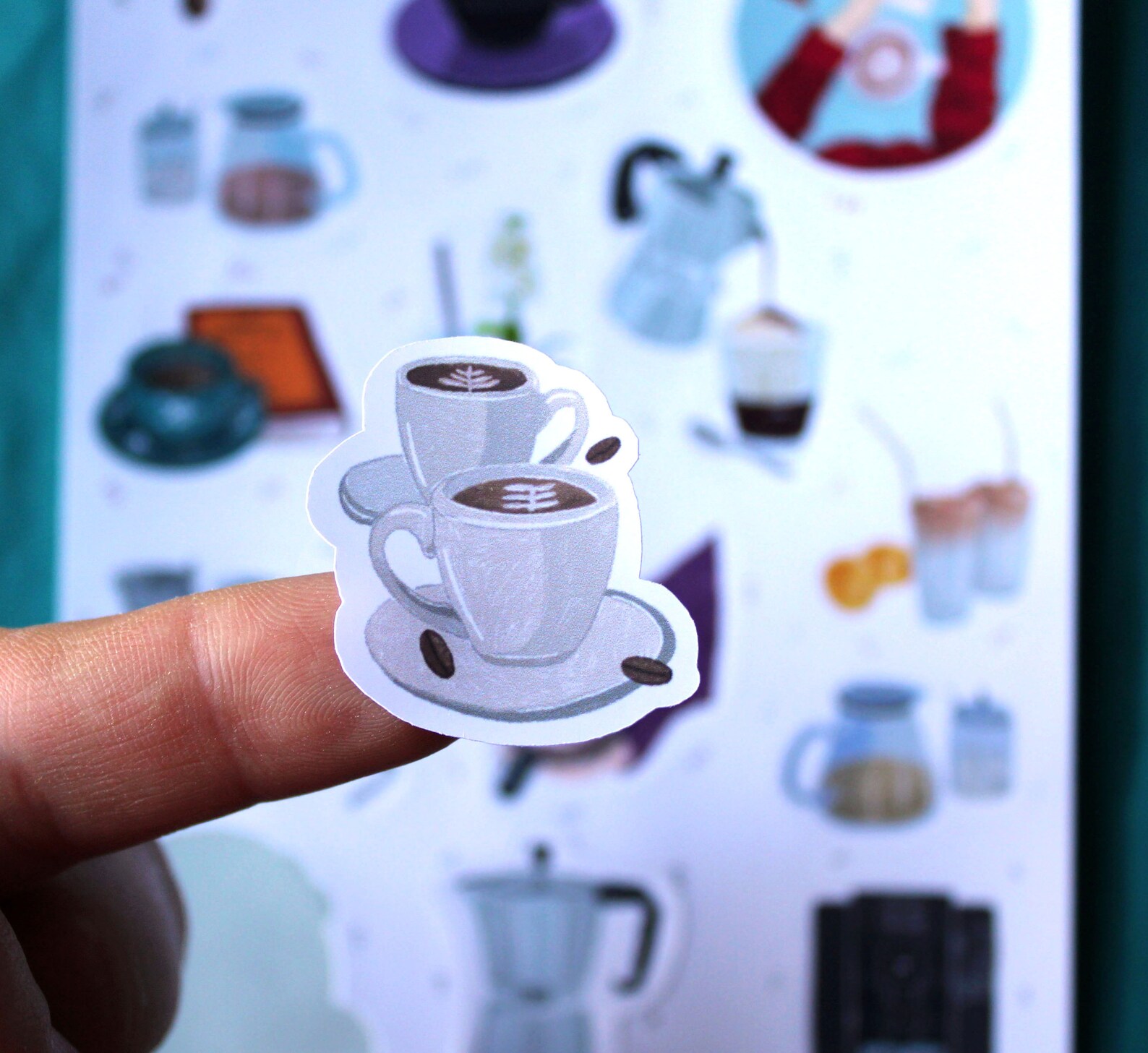 Coffee Sticker Sheet Cozy Coffee Planner Stickers Planner - Etsy