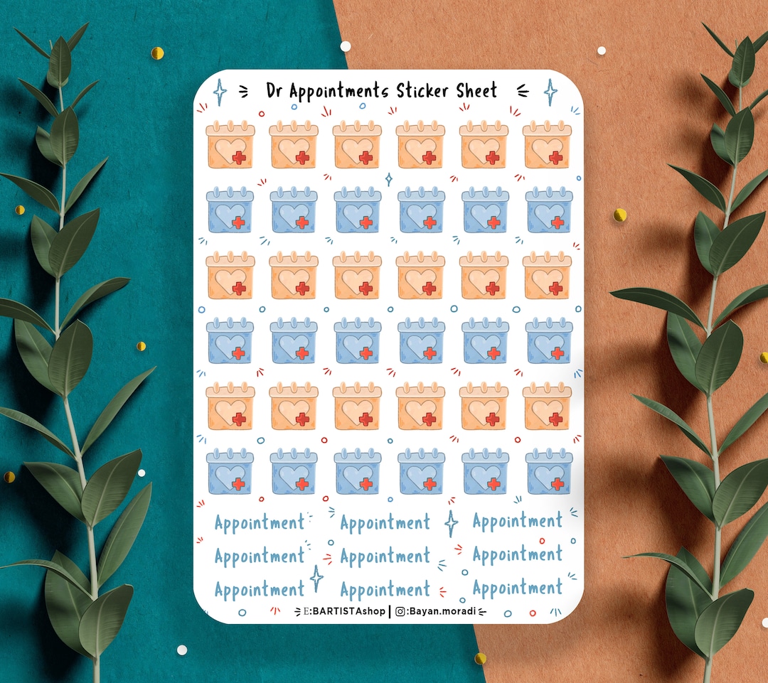 Doctor Appointment Planner Stickers, Doctor Appointment Icon Stickers ...