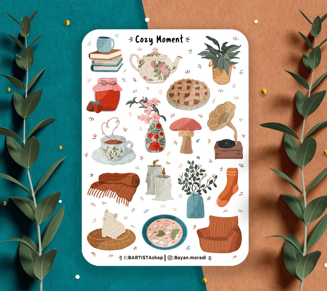 Cozy Moment Sticker Sheet, Planner Stickers, Journal Stickers ...