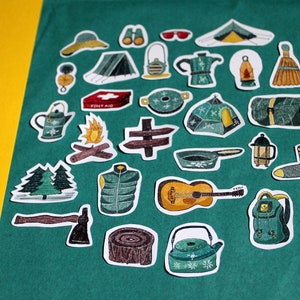 Camping Stickers, Travel Stickers, Planner Stickers, Journal Stickers ...