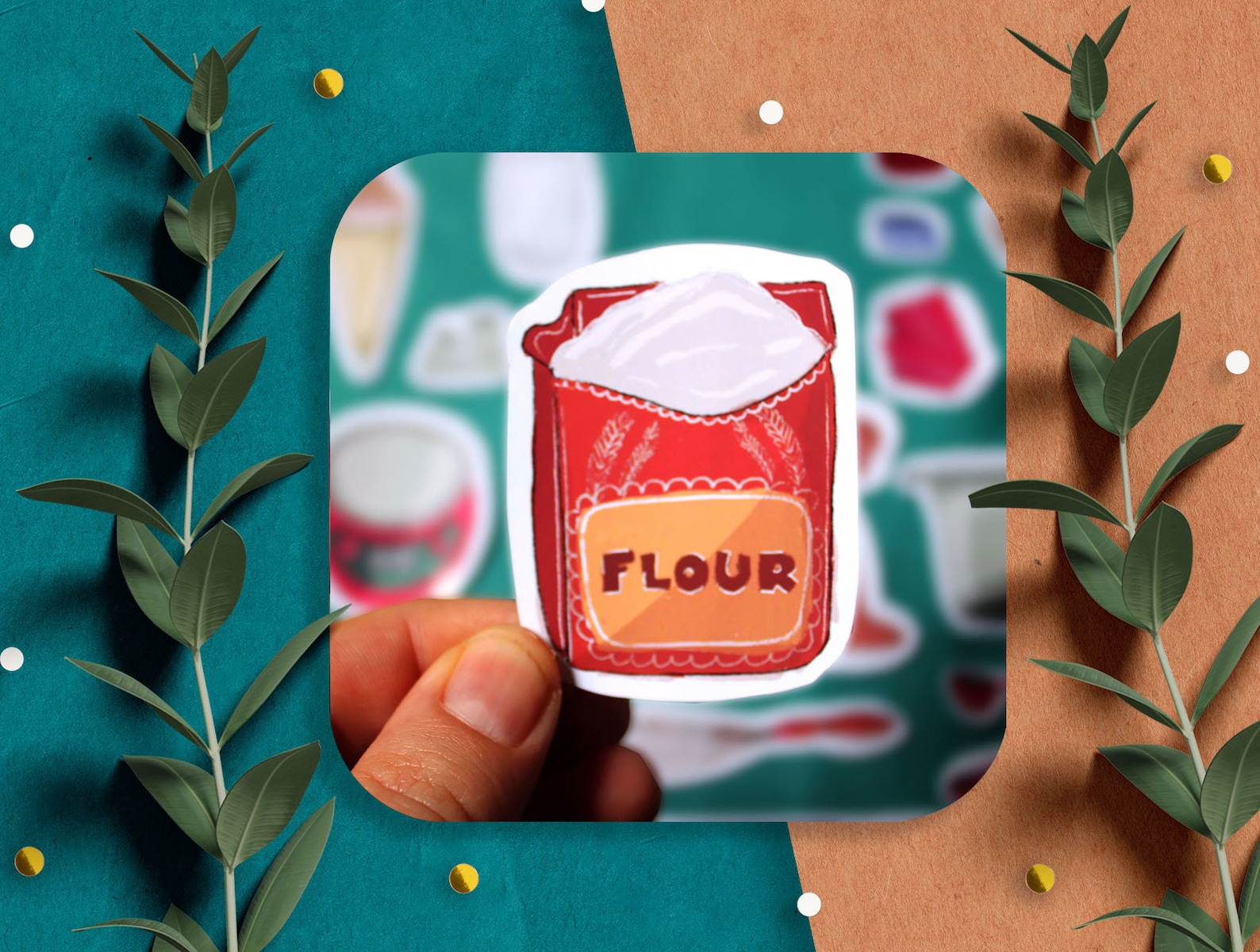 Cake Stickers Fun Baking Stickers 24 Stickers Scrapbook | Etsy UK