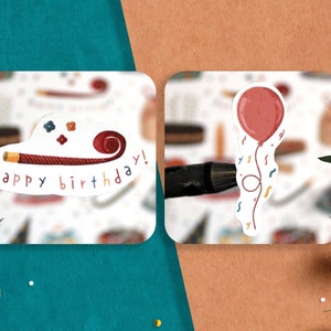 Happy Birthday Sticker Sheet , Journal Sticker, Planner Stickers ...