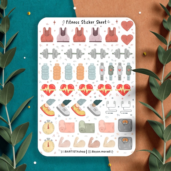 Fitness Stickers - Etsy