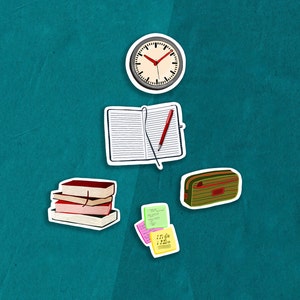 Study Time Sticker Pack, Planner Stickers, Journal Stickers ...