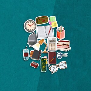 Study Time Sticker Pack, Planner Stickers, Journal Stickers ...