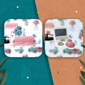 Home Sweet Home Stickers, Home Planner Stickers, Vintage Cosy Journal ...