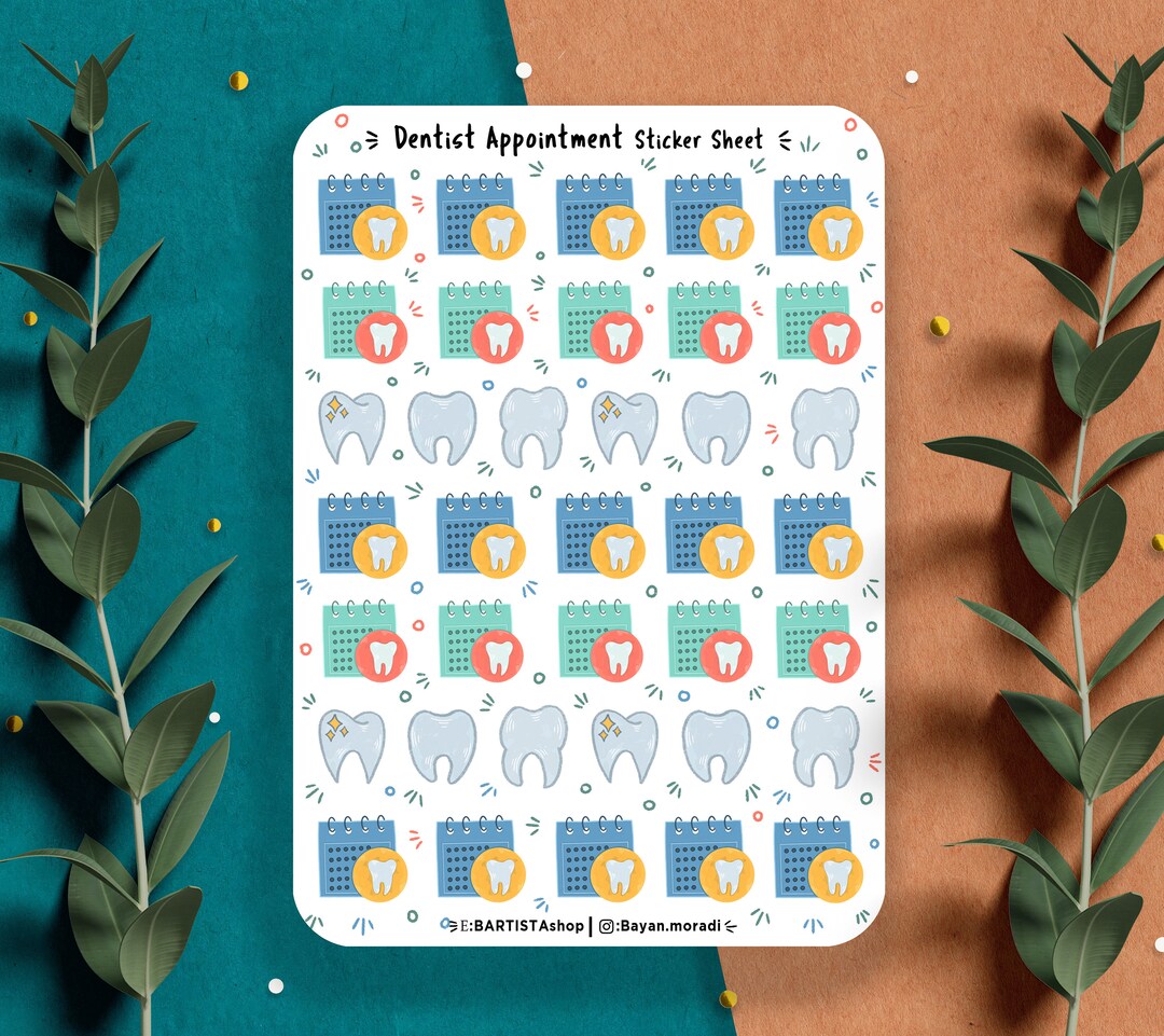 Dentist Appointment Planner Stickers, Dentist Stickers, Reminder ...