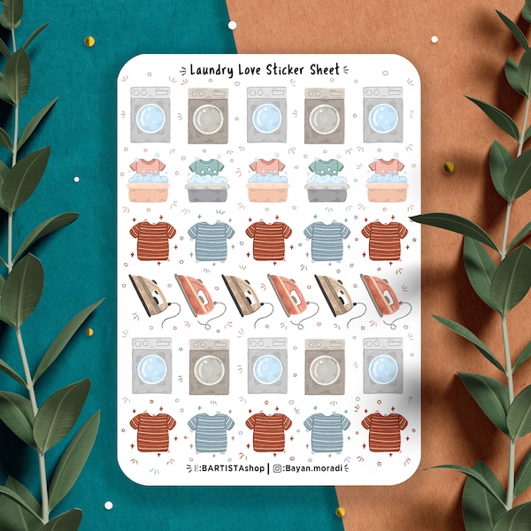 Laundry Stickers - Etsy
