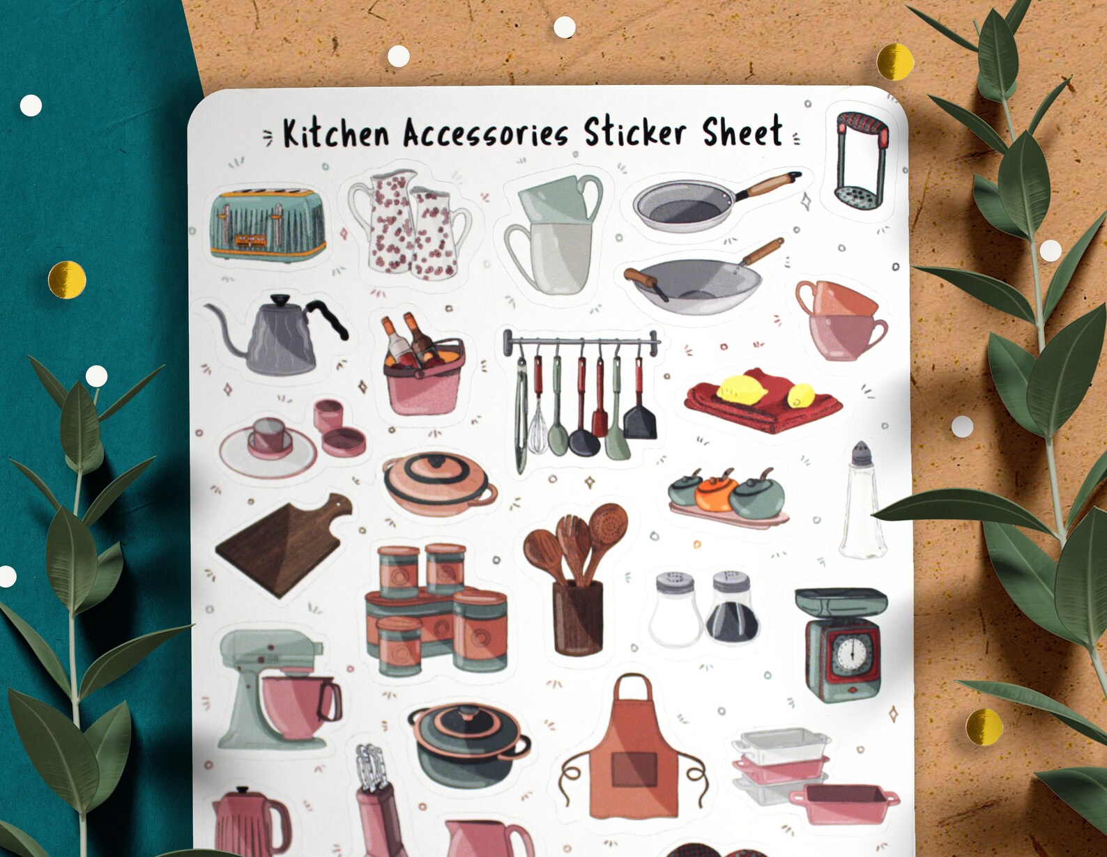 Kitchen Accessories Planner Stickers Bullet Journal - Etsy