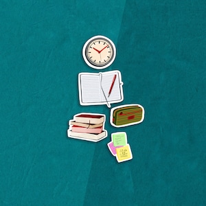 Study Time Sticker Pack, Planner Stickers, Journal Stickers ...