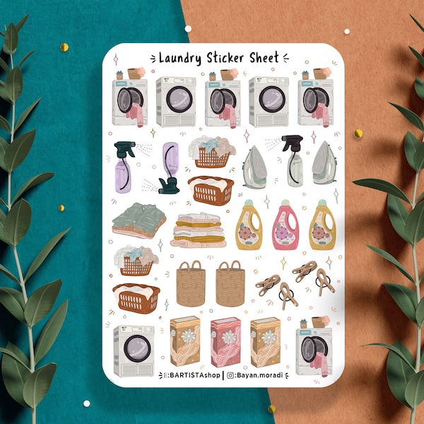 Laundry Stickers - Etsy