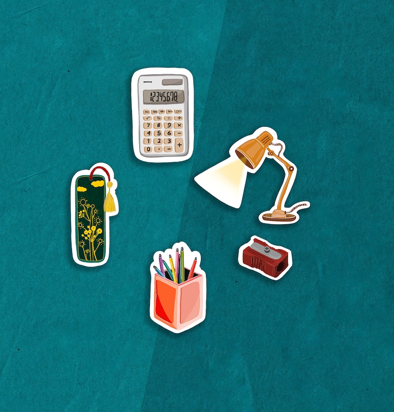 Study Time Sticker Pack, Planner Stickers, Journal Stickers ...