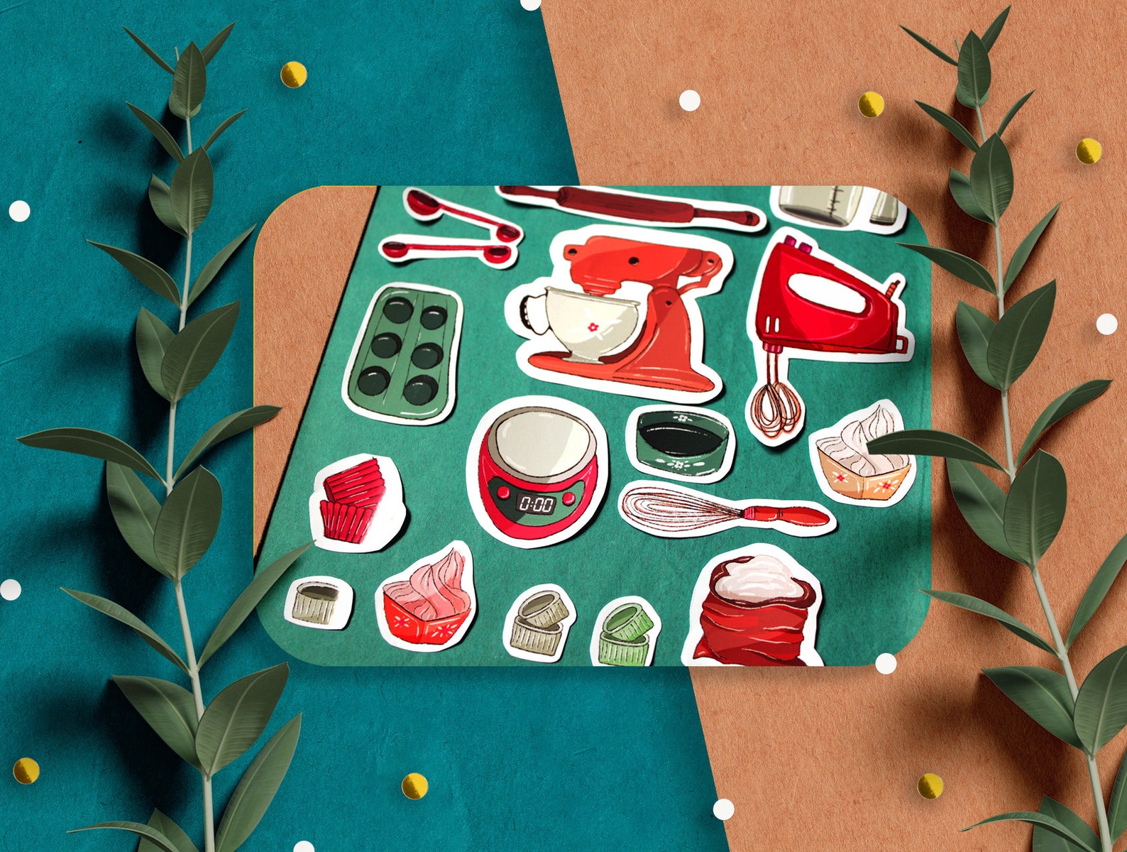 Cake Stickers Fun Baking Stickers 24 Stickers Scrapbook - Etsy UK