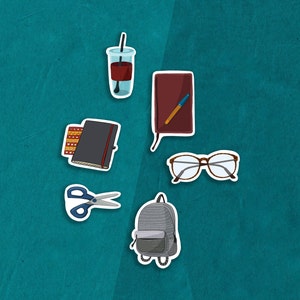 Study Time Sticker Pack, Planner Stickers, Journal Stickers ...