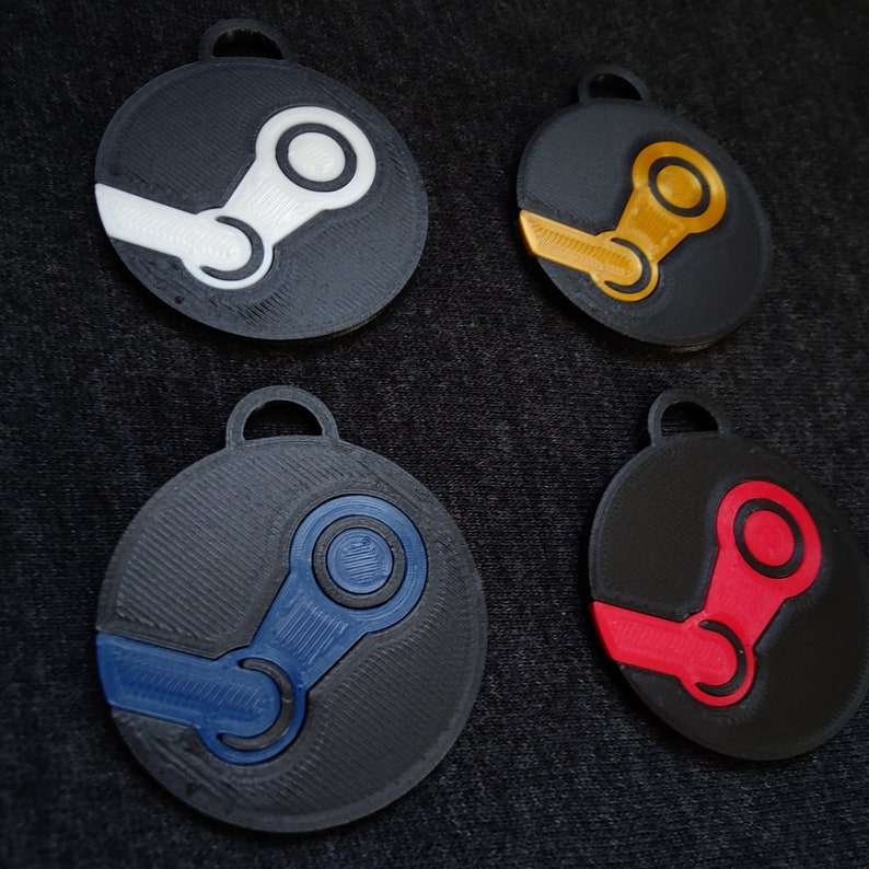 3D Printed Steam Logo Keychain - Etsy