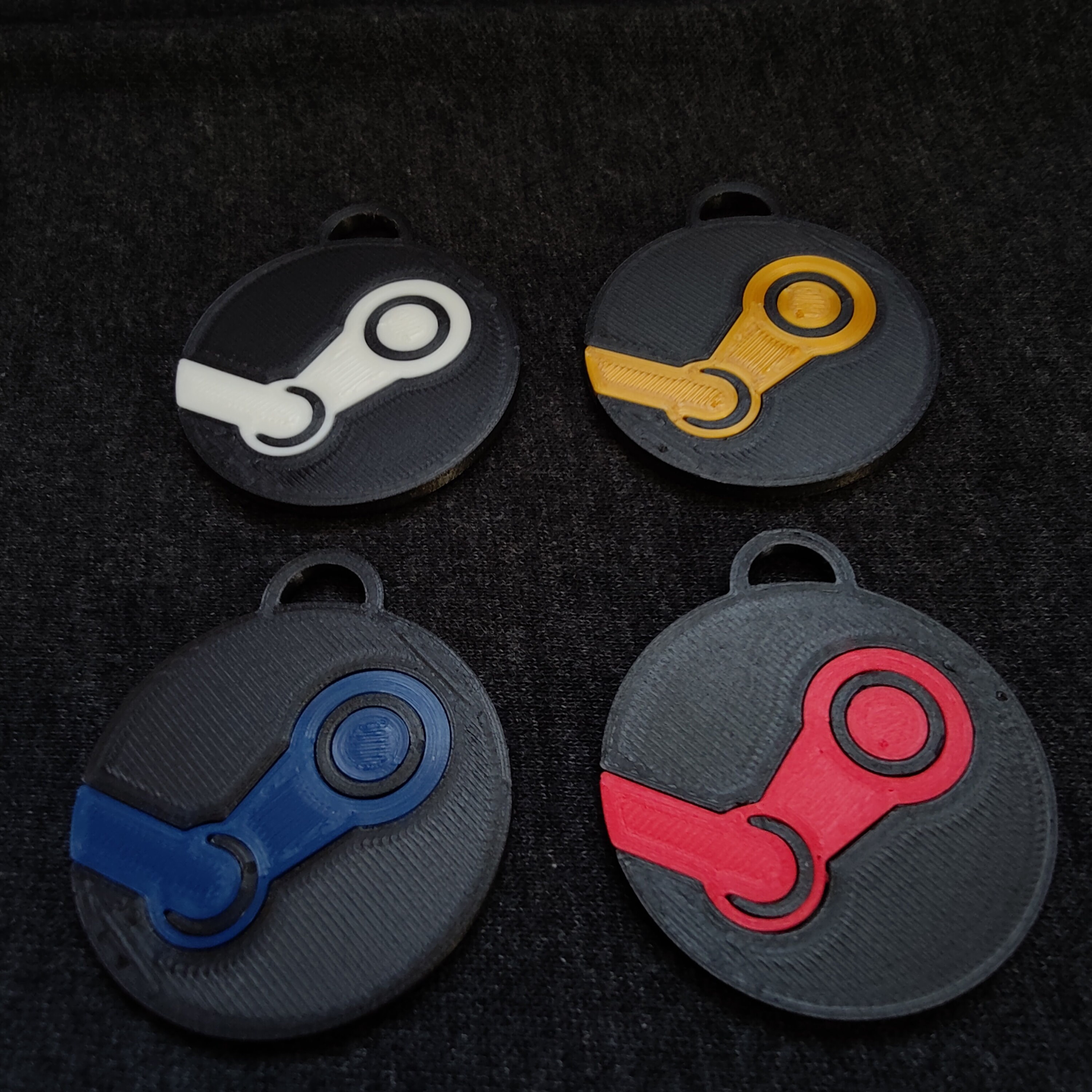 3D Printed Steam Logo Keychain - Etsy