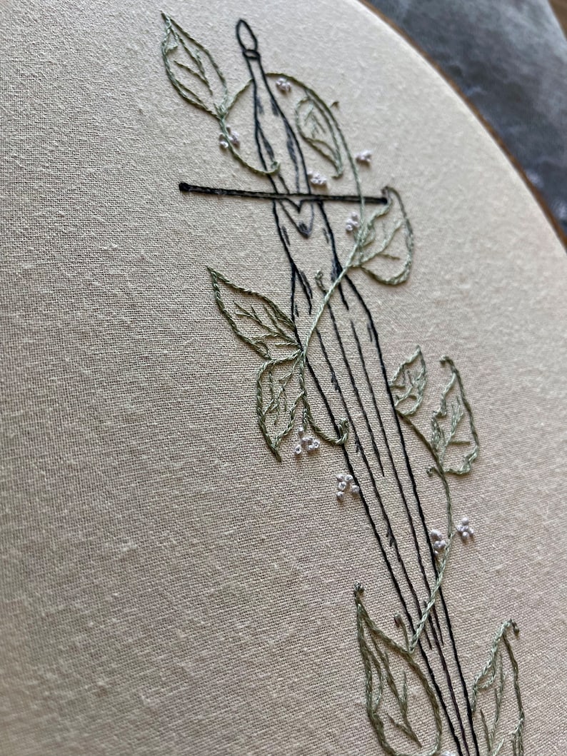 Elven Cottagecore Dagger Hand Embroidery Fae King Queen - Etsy