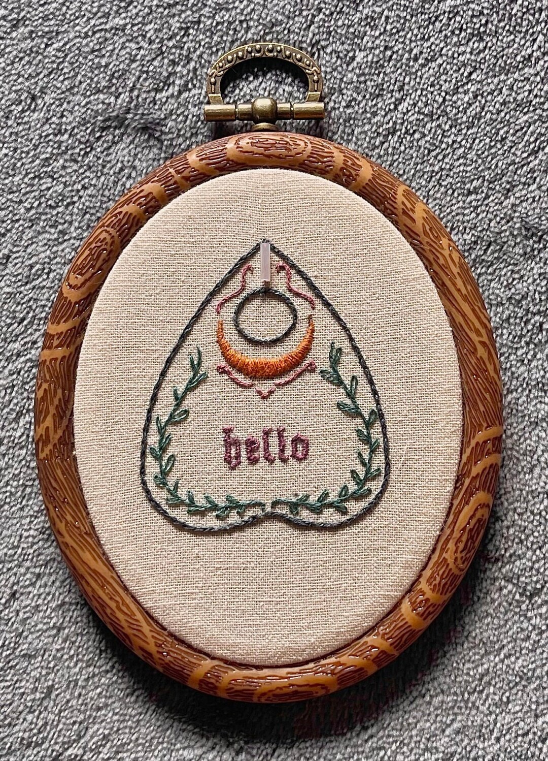 Hello Planchette Cottage Decor Embroidery, Planchette Decor, Ouija ...
