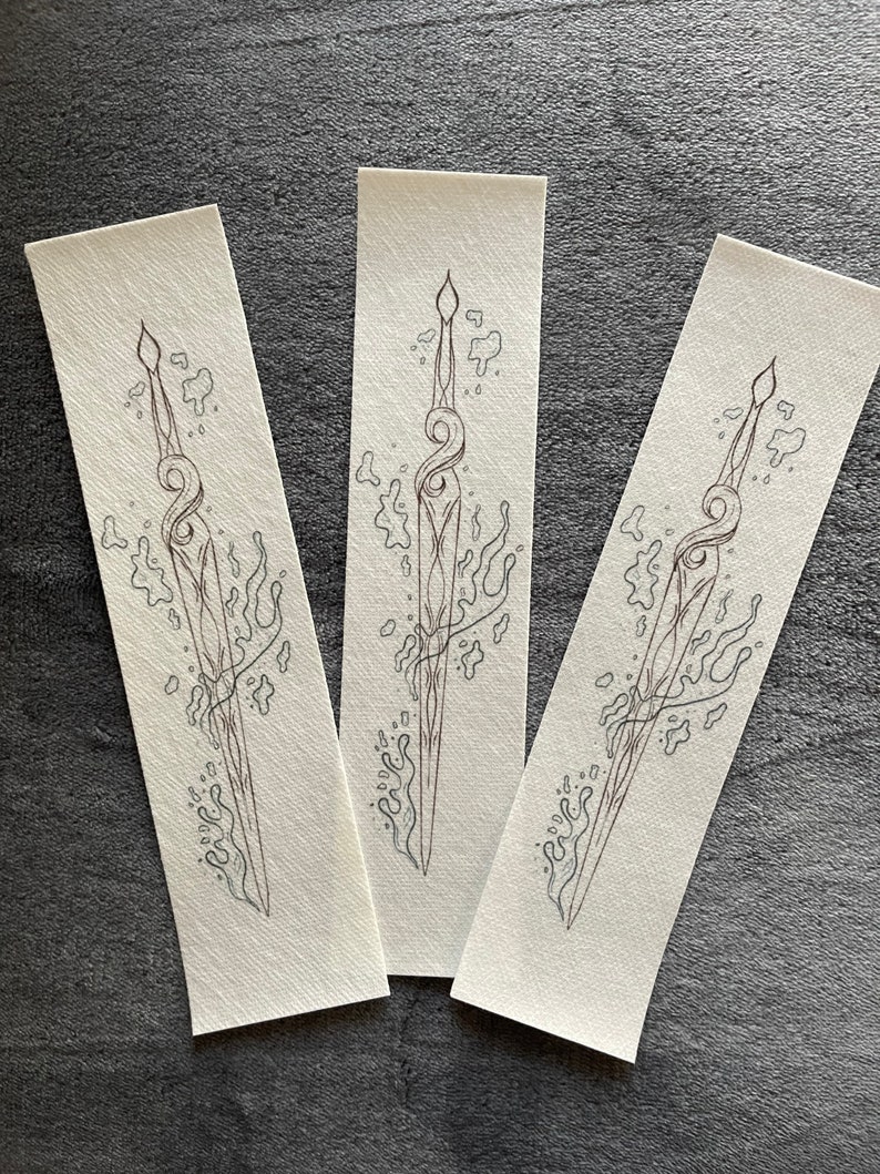 Stick and Stitch Water Sword Embroidery Elemental Sword - Etsy