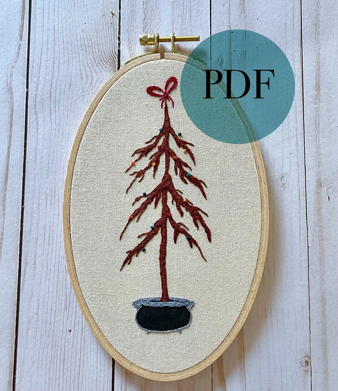 Goth Christmas Tree Embroidery | Hand Embroidery Pattern | Gothic ...