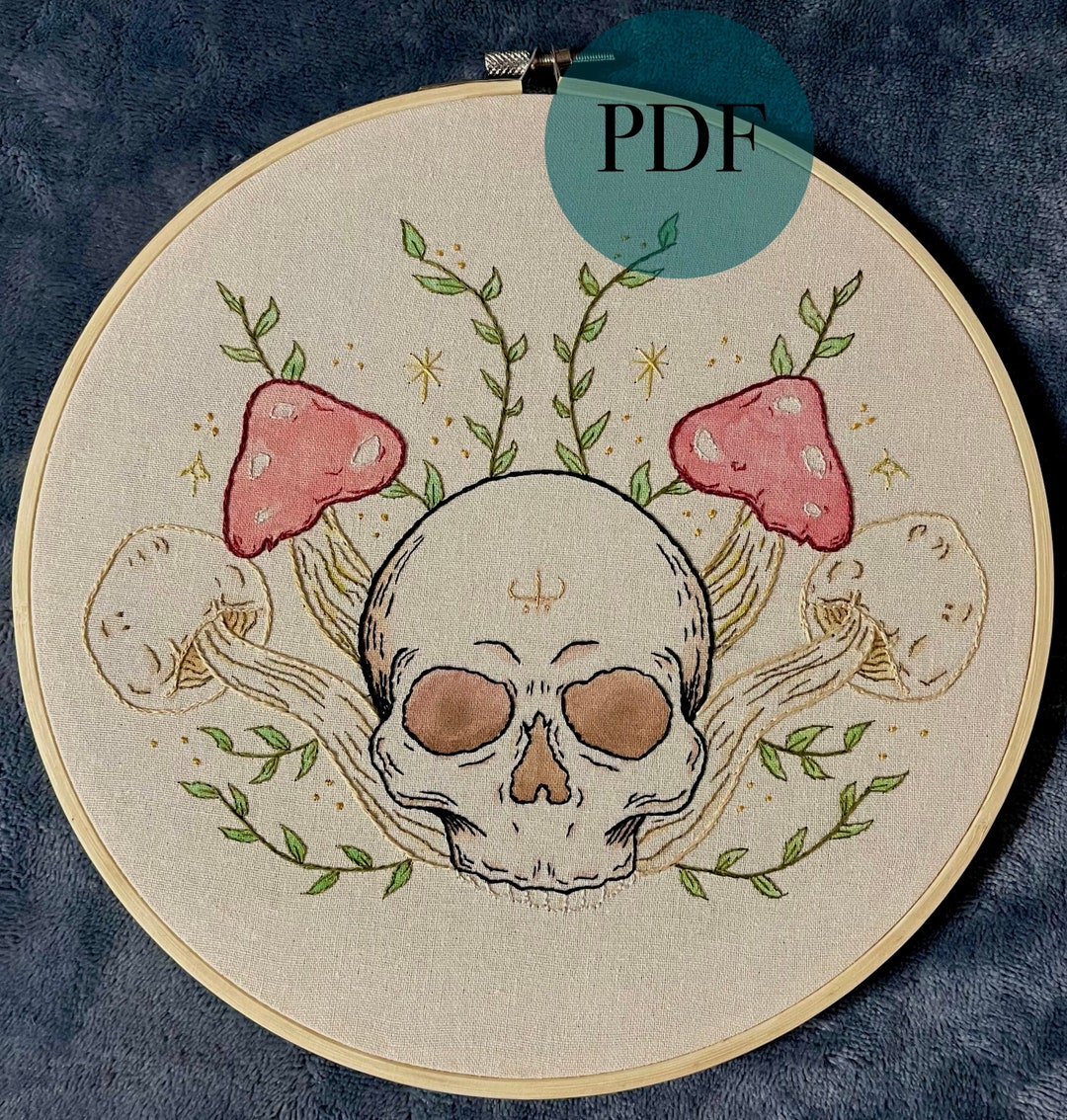 Dark Rune Hand Embroidery Pattern | DND Decor Digital Pattern | Modern ...