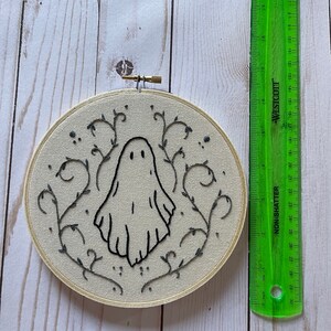 Happy Ghost Gothic Embroidery PDF Pattern | Modern Hand Embroidery ...