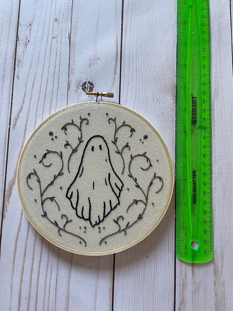 Happy Ghost Gothic Embroidery PDF Pattern | Modern Hand Embroidery ...