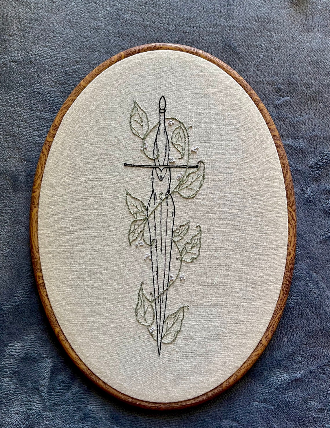 Elven Cottagecore Dagger Hand Embroidery Fae King Queen - Etsy