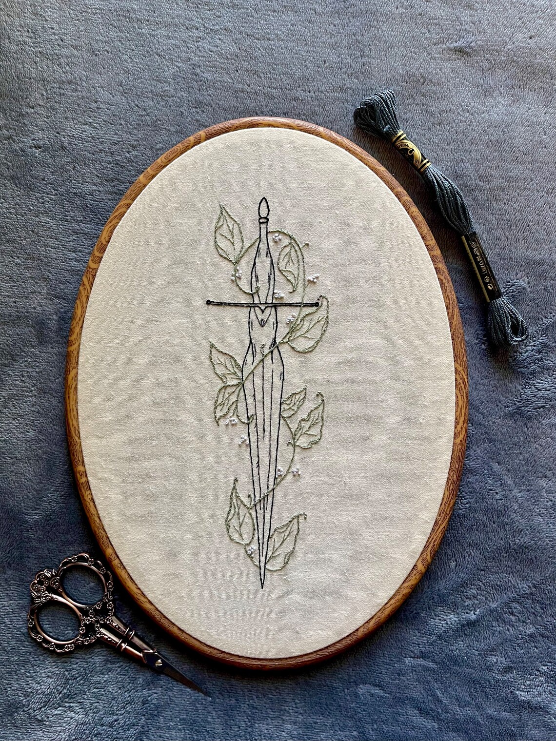 Elven Cottagecore Dagger Hand Embroidery Fae King Queen - Etsy