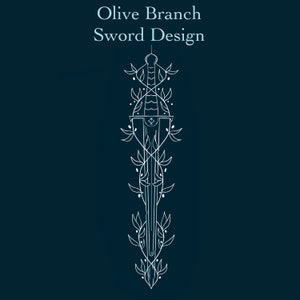 Tattoo Pass, Olive Branch Sword, Sword Tattoo - Etsy