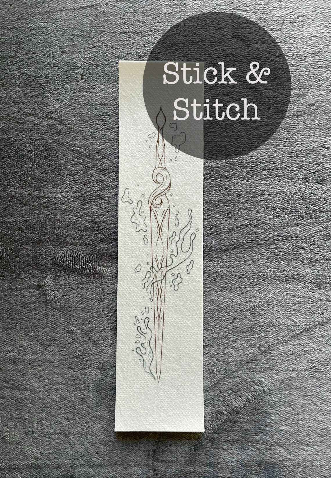 Stick and Stitch Water Sword Embroidery Elemental Sword - Etsy