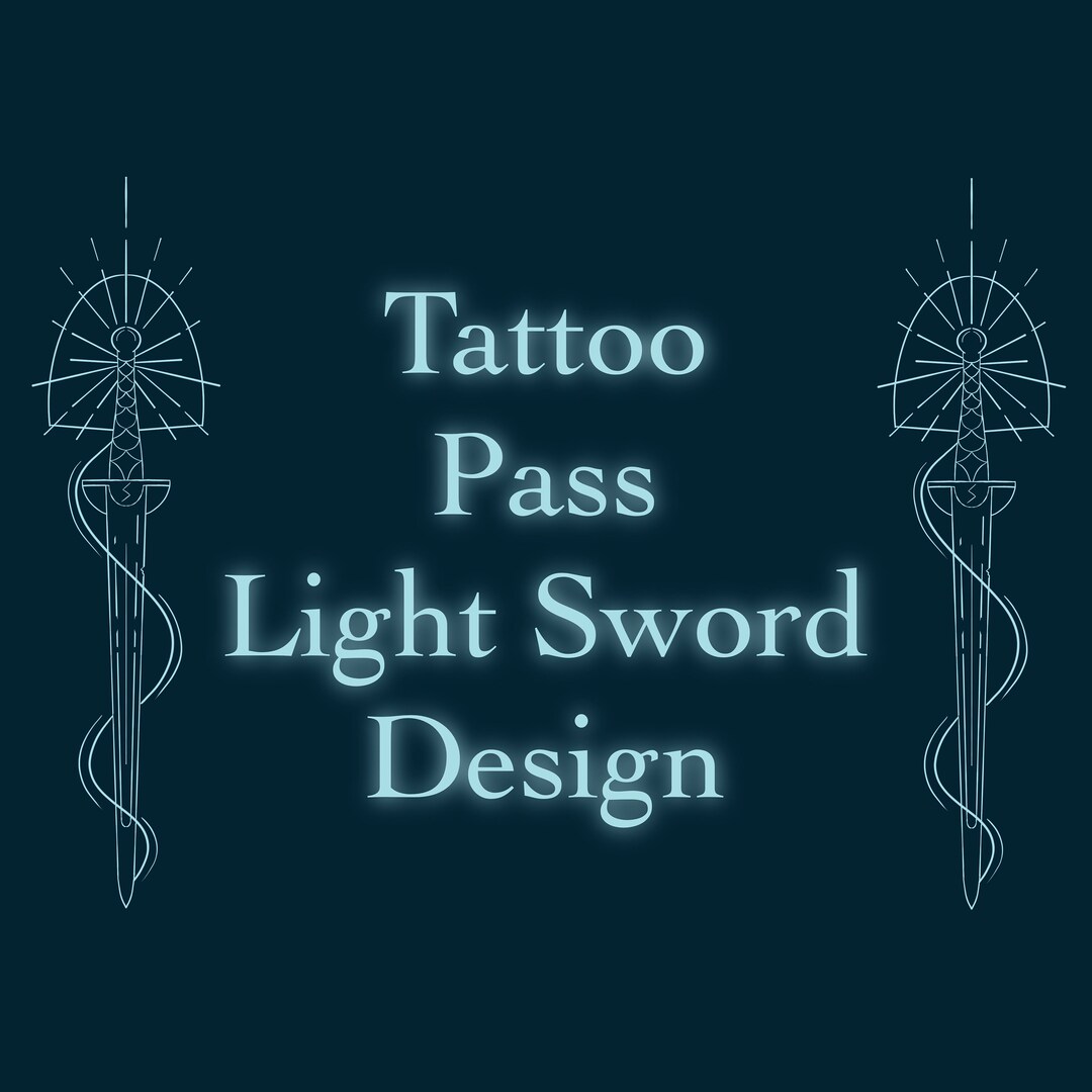 Tattoo Pass Light Sword, Sword Tattoo Flash, Tattoo Flash, Light Sword ...