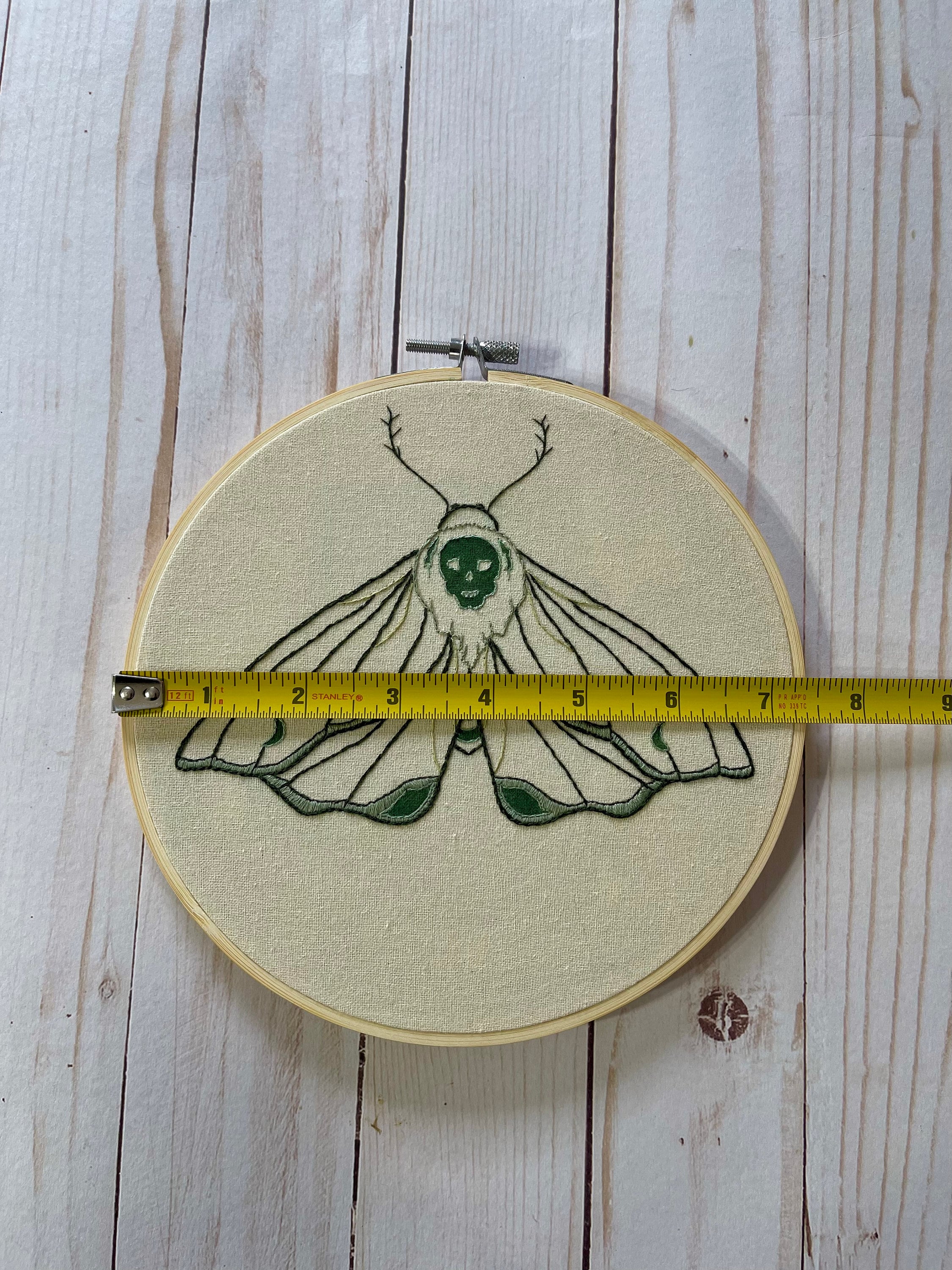 Green Death Moth Hand Embroidery Pattern | Digital Pattern | Gothic ...