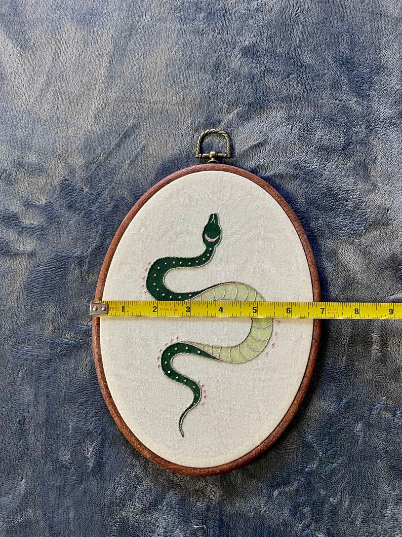 Green Goth Snake Hand Embroidery Pattern Digital Pattern - Etsy
