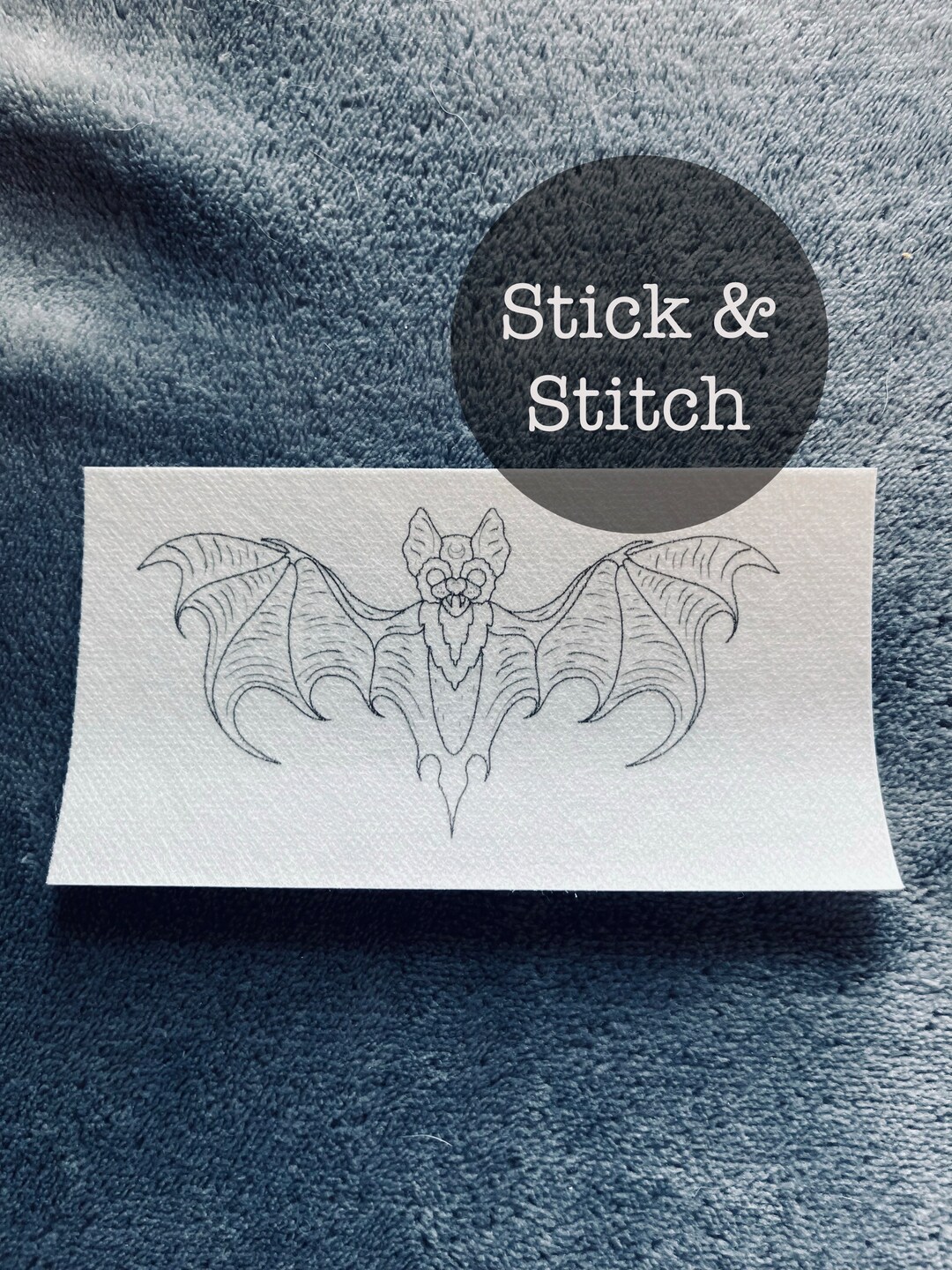 Luna Bat Stick and Stitch DIY Embroidery Stick and Stitch - Etsy