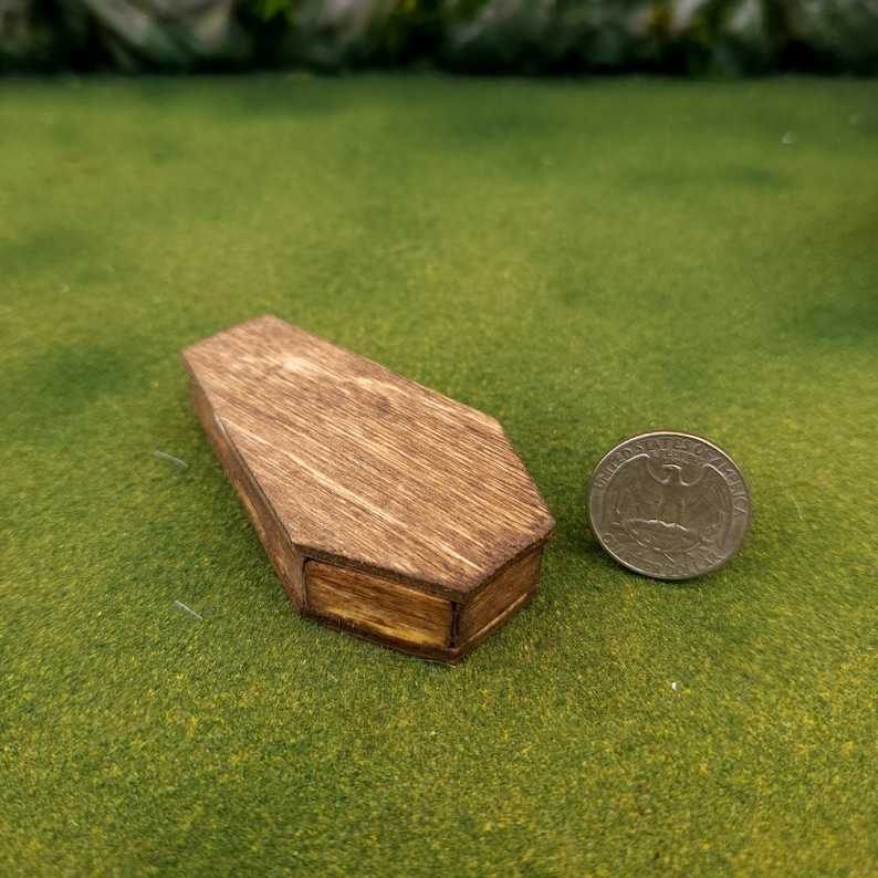 Mini Coffin Sculpture Miniature Wood Coffin That Opens for - Etsy