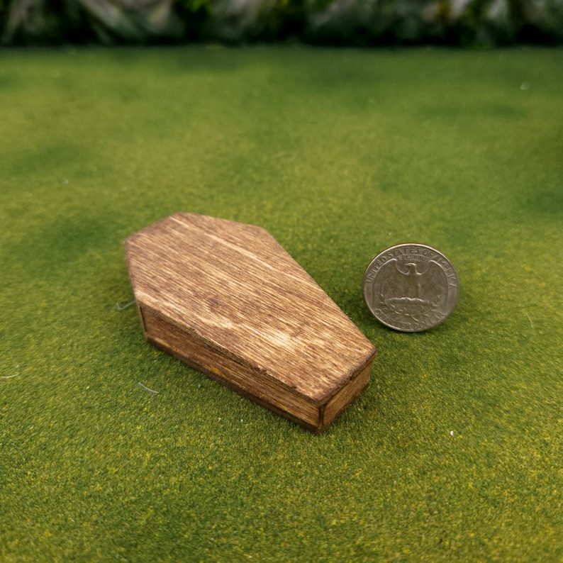 Mini Coffin Sculpture Miniature Wood Coffin That Opens for - Etsy