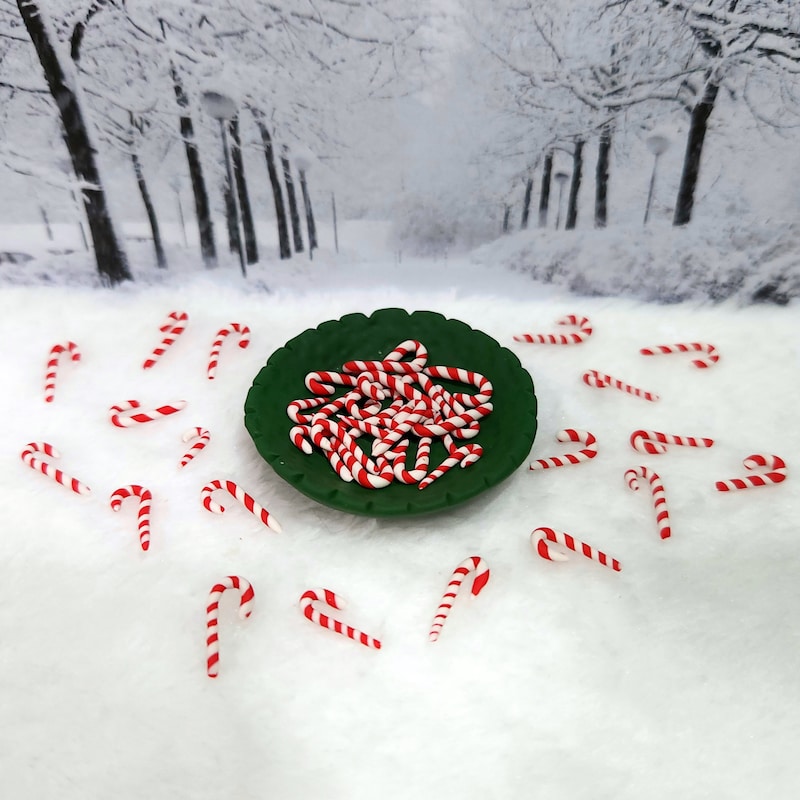 1/2 Glass Candy Cane - Etsy