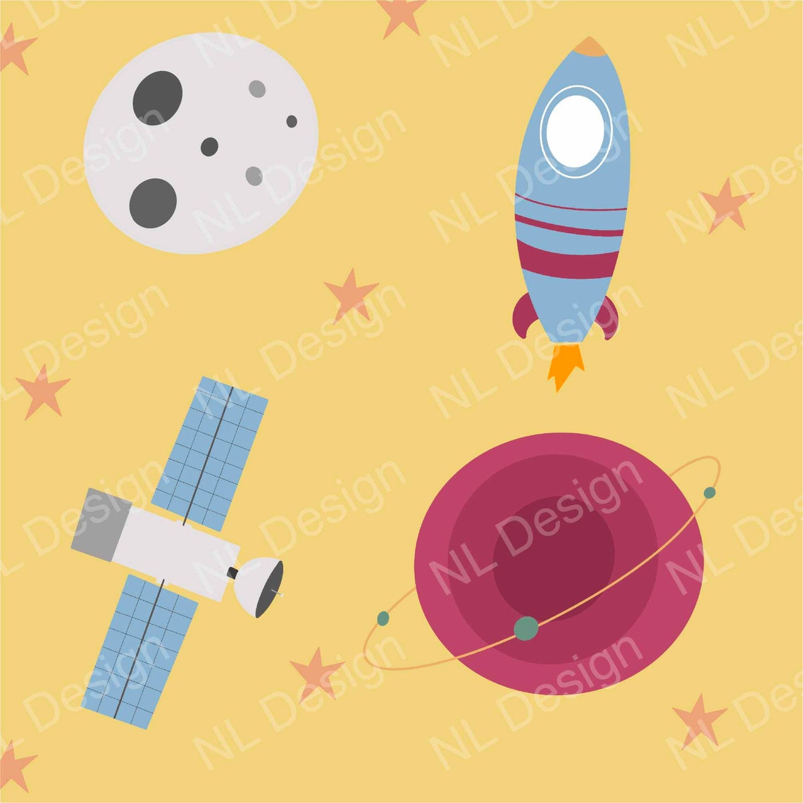 Space Clip Art PNG Digital Download - Etsy