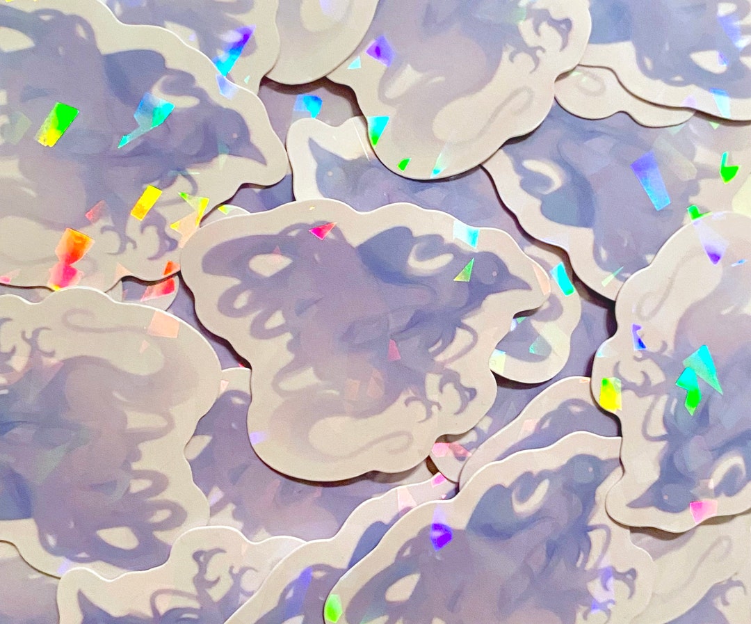 Ghost Crow Holographic Vinyl Sticker - Etsy