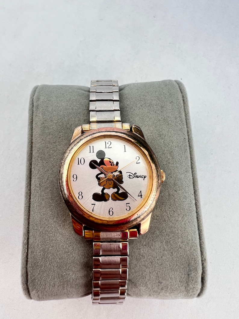 Vintage Seiko Mickey Mouse Watch – Disney Gold Tone, Accordion Band - Etsy